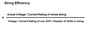 String Efficiency and Derating Factor of SCR - Electrical Concepts